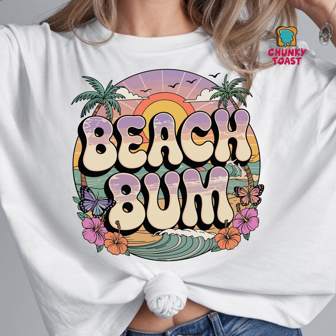 Beach Bum Retro Sunset PNG | Tropical Summer | Nauticalful I Retro ...