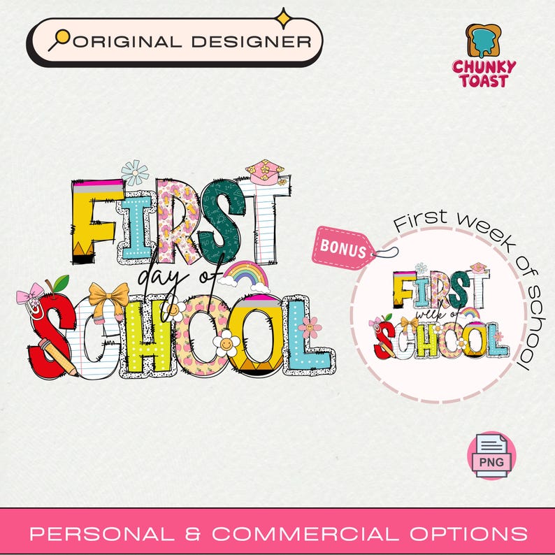 First Day of School PNG | Back to School | Teacher Appreciation | Cute ...