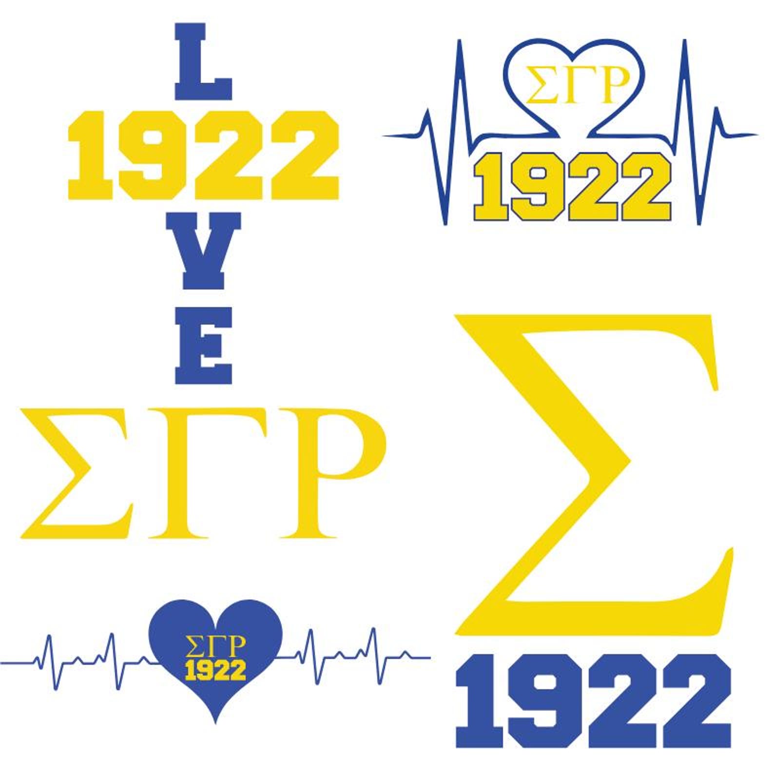 SVG Bundle: Sorority Greek Letters, 1922 Designs (instant Download) - Etsy