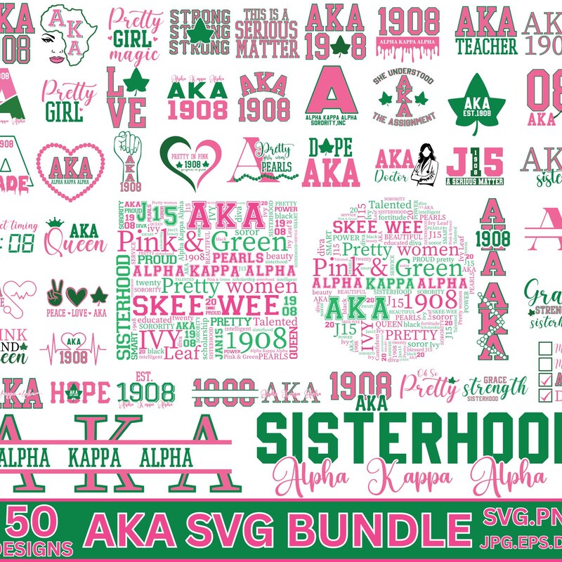 Aka Alpha Kappa Alpha Svg - Etsy