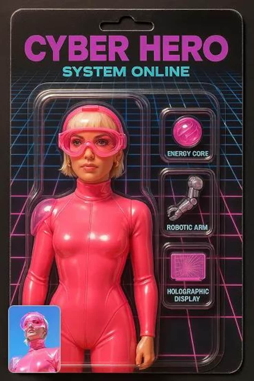 Full Body Custom Digital Portrait Action Figure – 3D Cyber Hero Acrylic ...