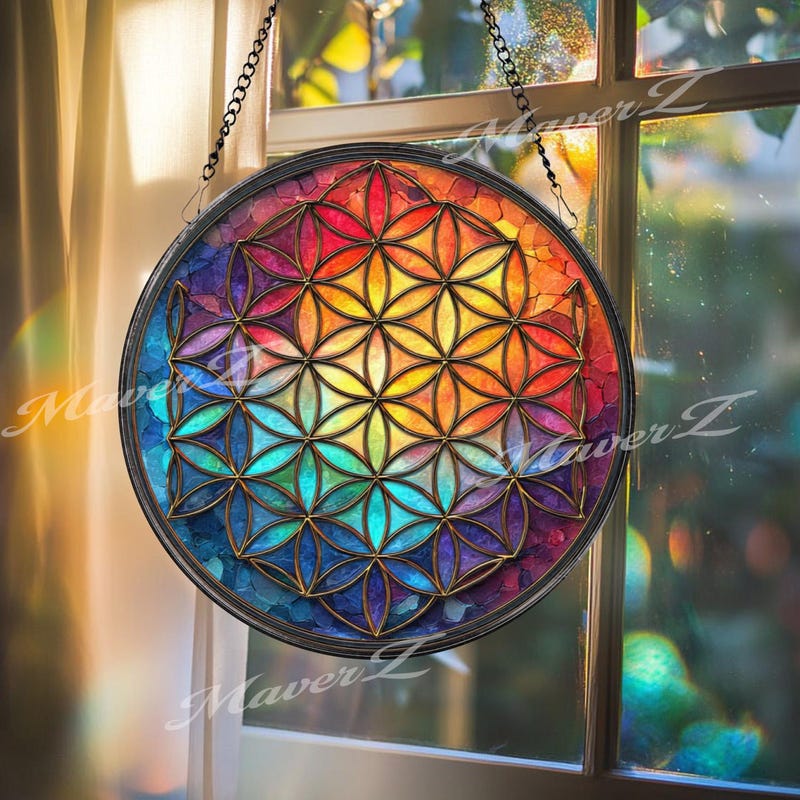 Sacred Geometry Stained Glass - Etsy