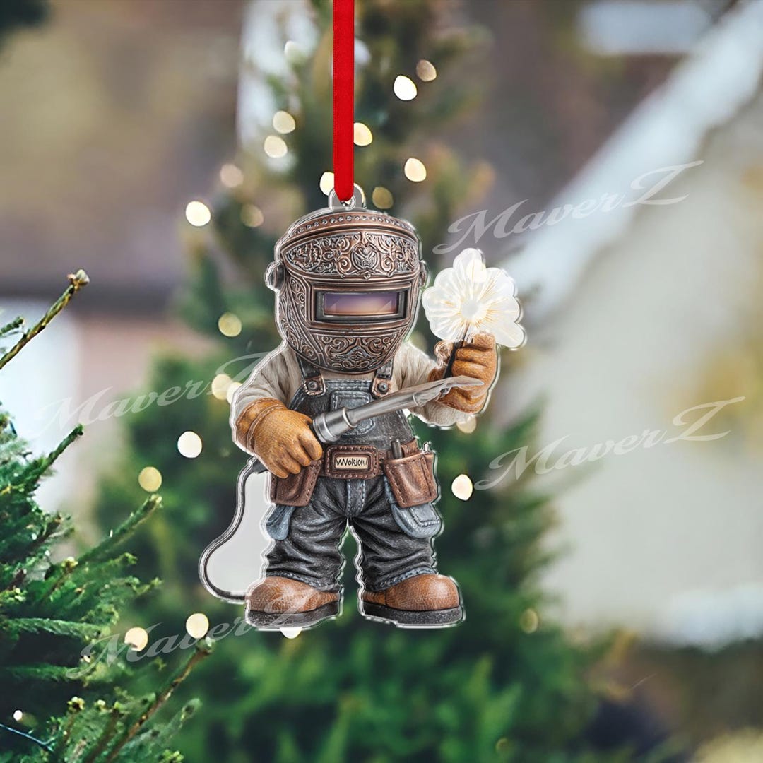 Welder Ornament, Metal Worker Christmas Decor, Welding Gift for Him ...