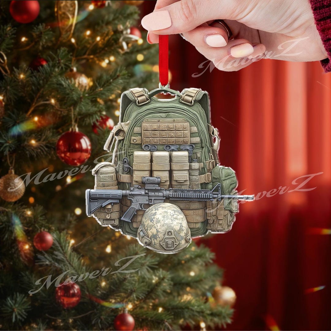 Military Gear Ornament, Tactical Backpack Decor, 2D Soldier Equipment ...