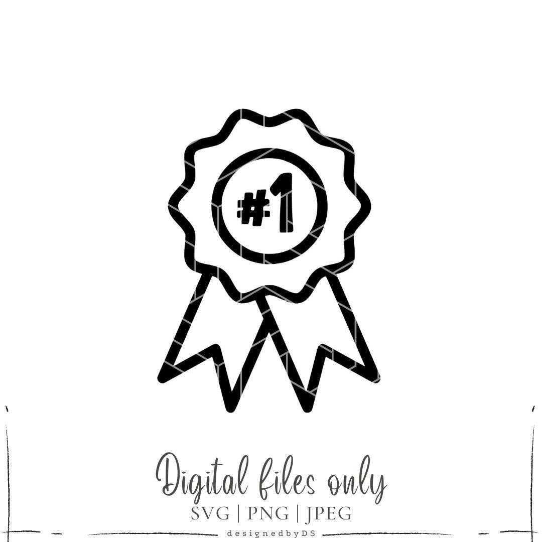 Number 1 Medal SVG: Champion Award Cut File (digital Download - Etsy