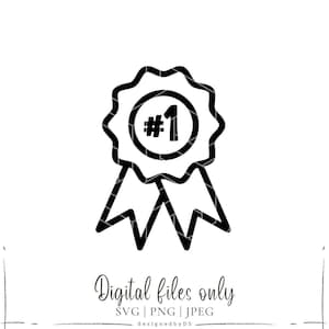 Number 1 Medal SVG: Champion Award Cut File (digital Download - Etsy