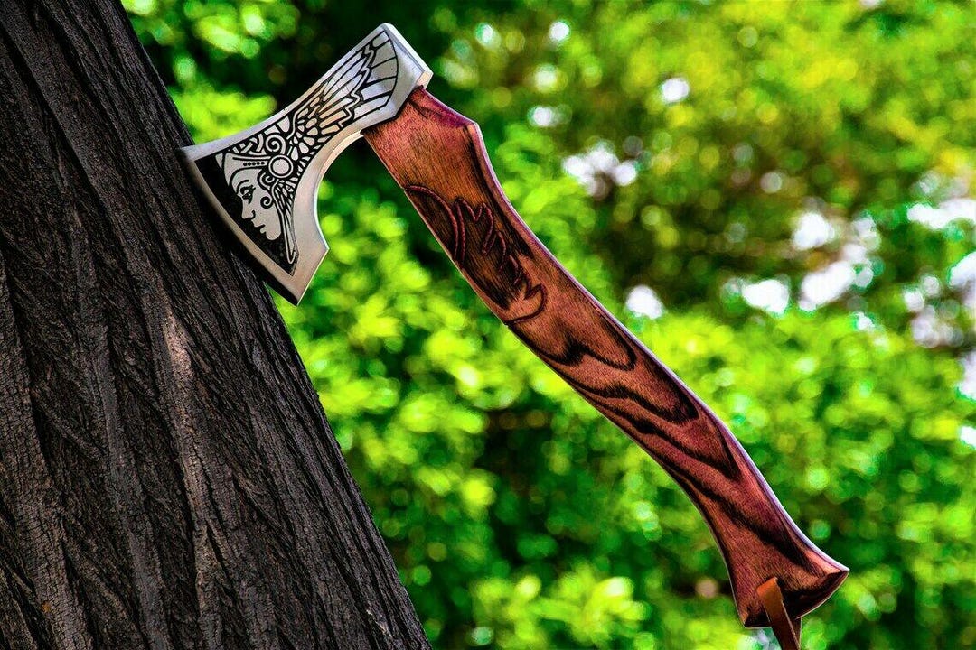 Engraved Custom Axe With Wooden Box Viking Axe Gift Idea Hand Forged ...