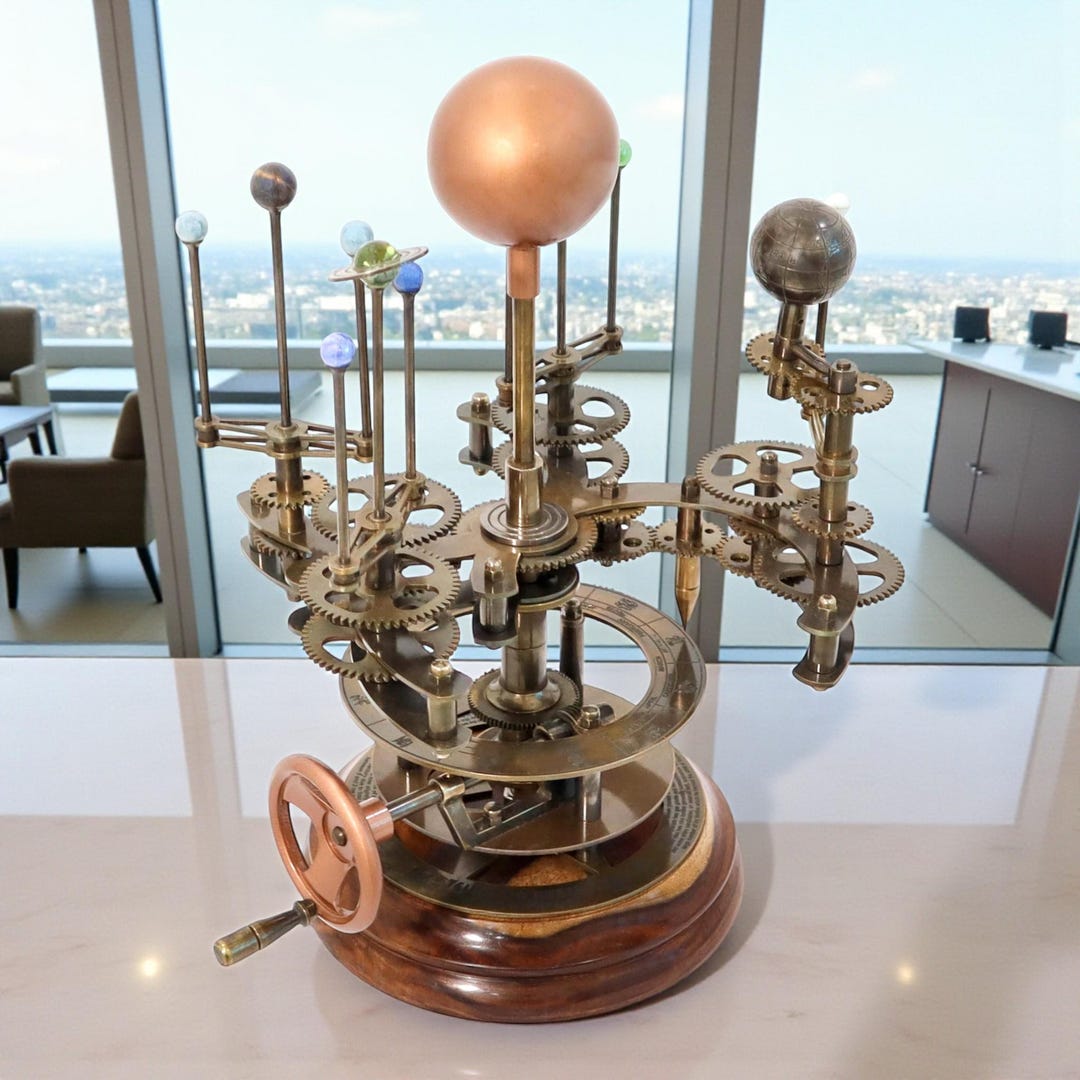Personalised Handcrafted 18-inch Mechanical Orrery – Solar System Model ...