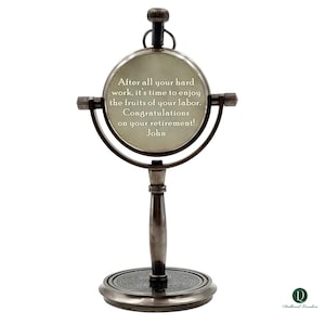 Personalised Bronze Retirement Desk Clock - Engraved Desk Gift - Etsy