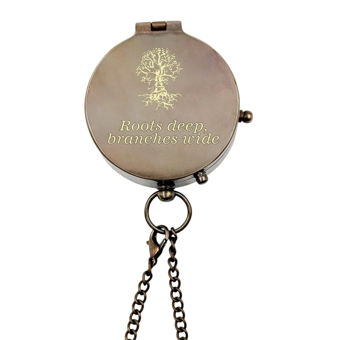 Personalized Tree of Life Compass With Custom Text | Engraved Compass ...