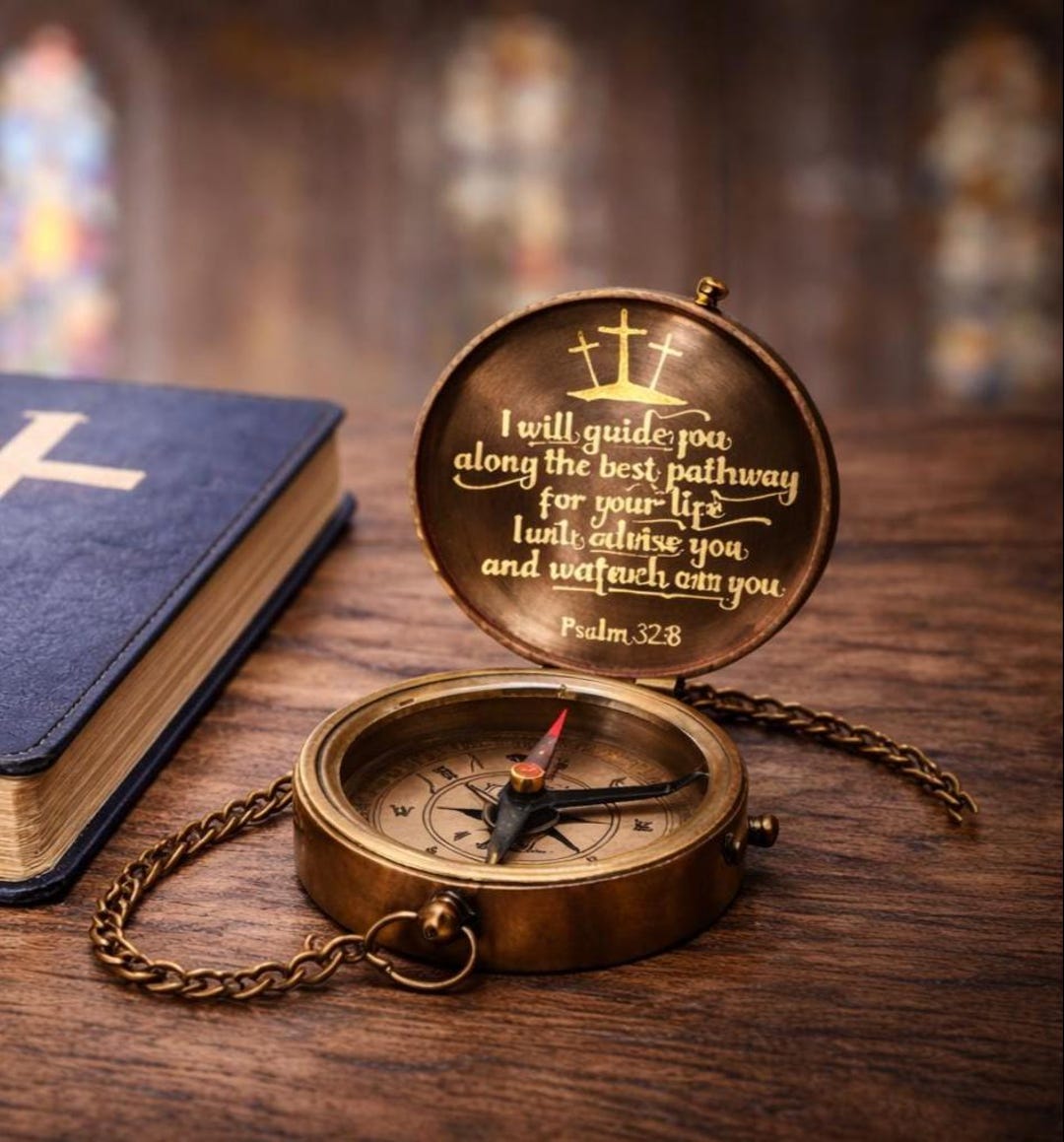 Personalised First Communion, Confirmation, Baptism Compass Godchild ...