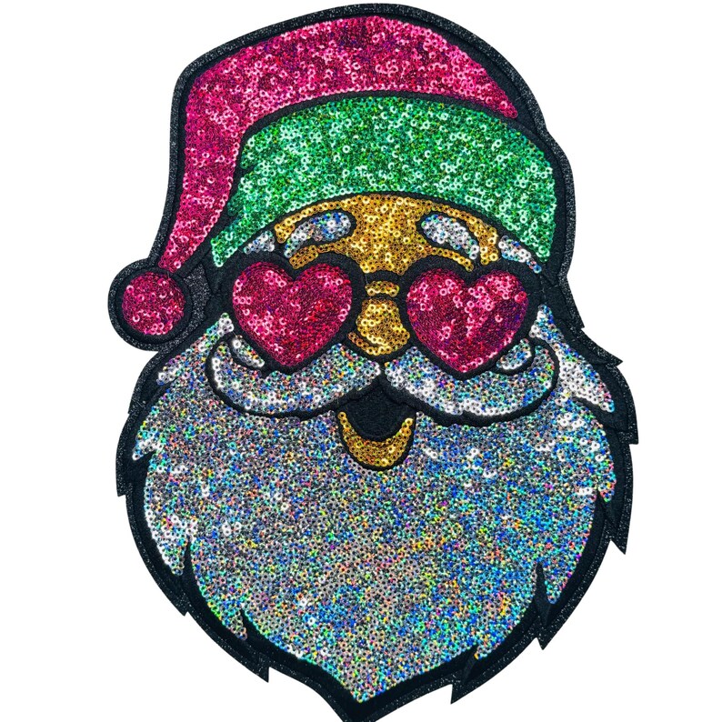 Custom Wording Sequin Patch | Iron-on Applique | Merry and Bright ...