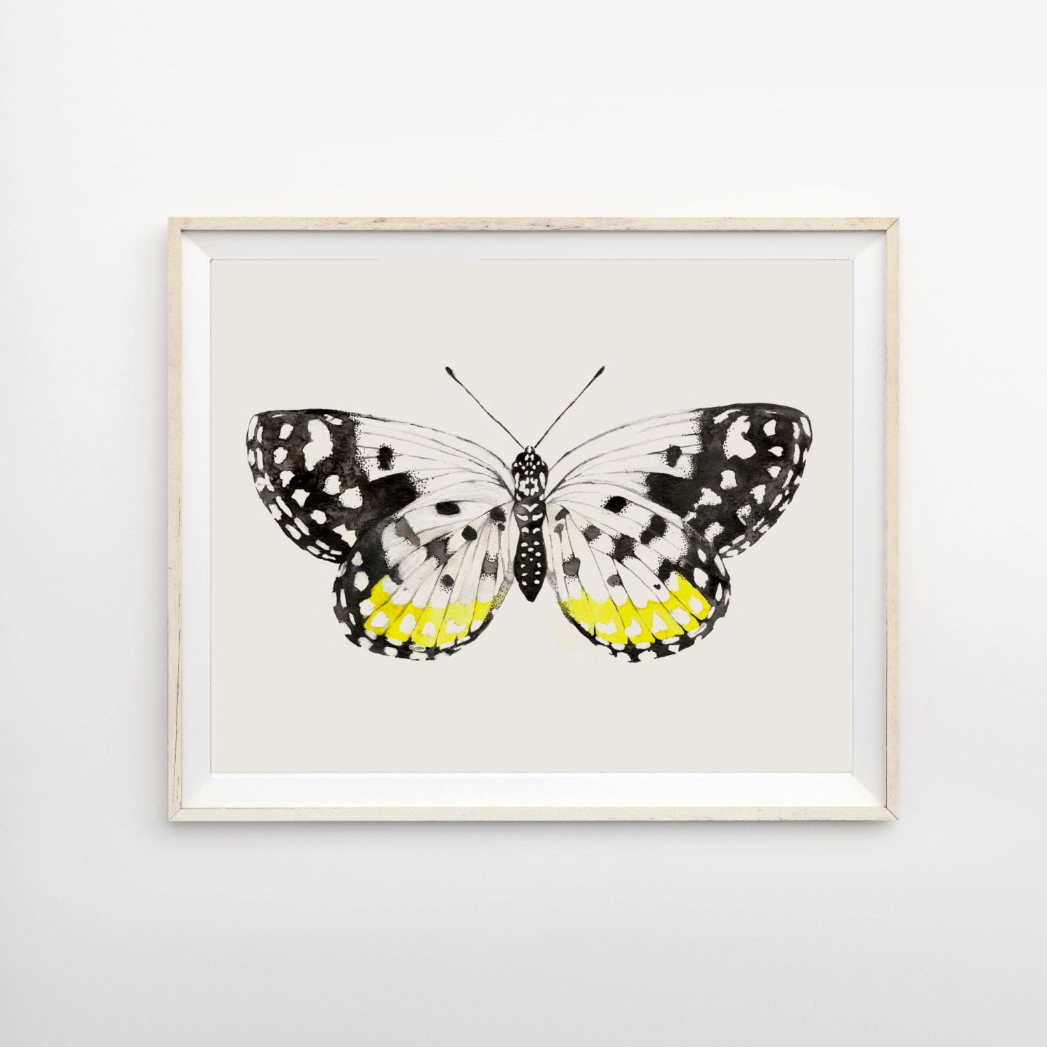 Yellow Butterfly Art Black & Yellow Butterfly Butterfly Watercolor ...