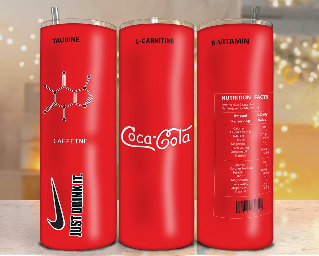 Coca-cola Energy Drink 20oz Sublimation Tumbler Wrap Jpg - Etsy