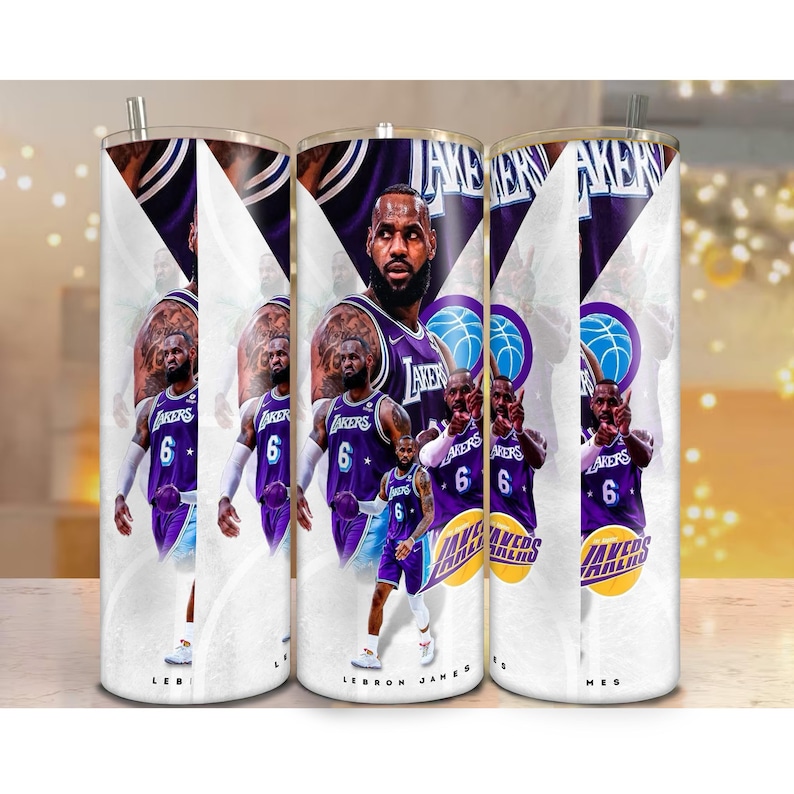 Lebron James Tumbler Wrap PNG | 20oz Skinny Tumbler Design | Basketball ...