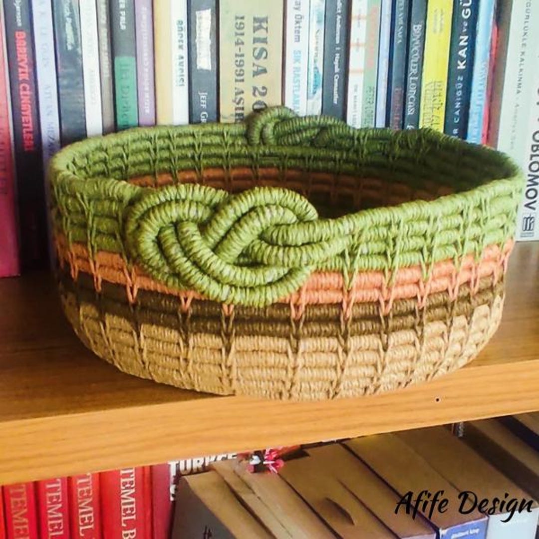 Infinity Basket, Handmade African Technique, 23x9.5 Cm , 4 Colors Beige ...