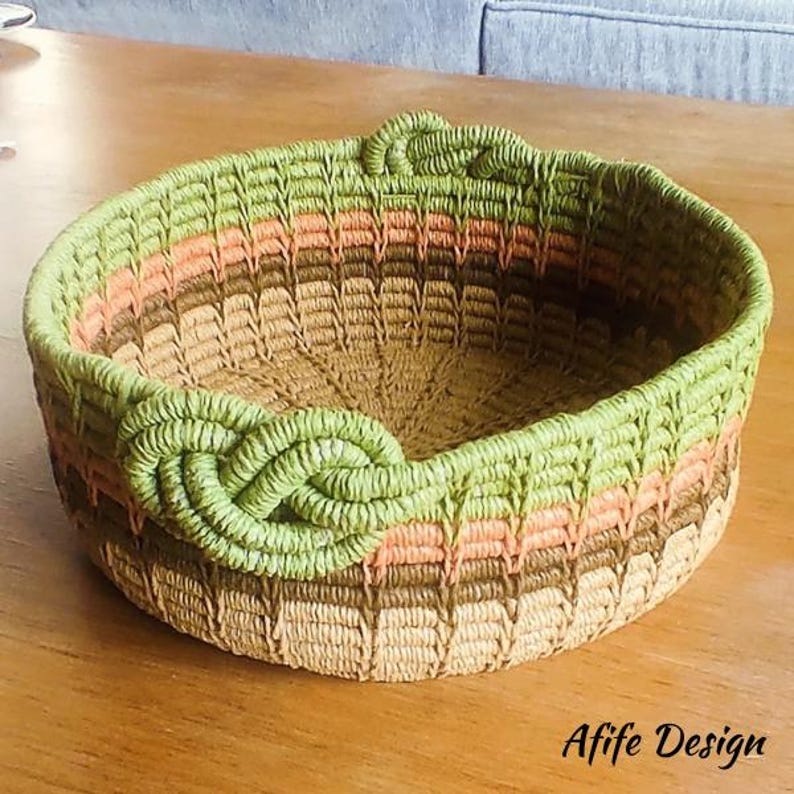 Infinity Basket, Handmade African Technique, 23x9.5 Cm , 4 Colors Beige ...