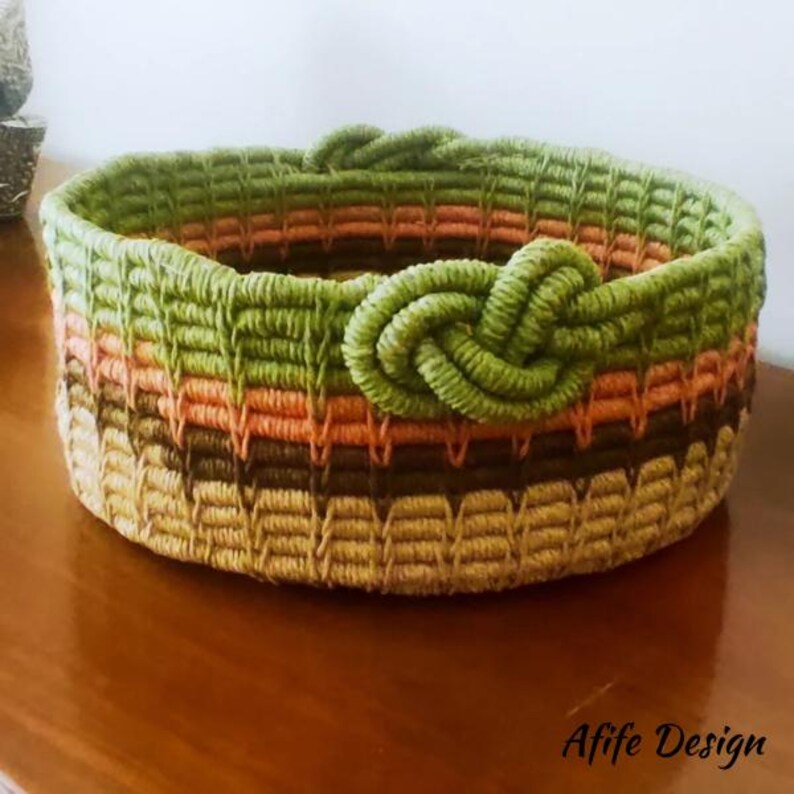 Infinity Basket, Handmade African Technique, 23x9.5 Cm , 4 Colors Beige ...