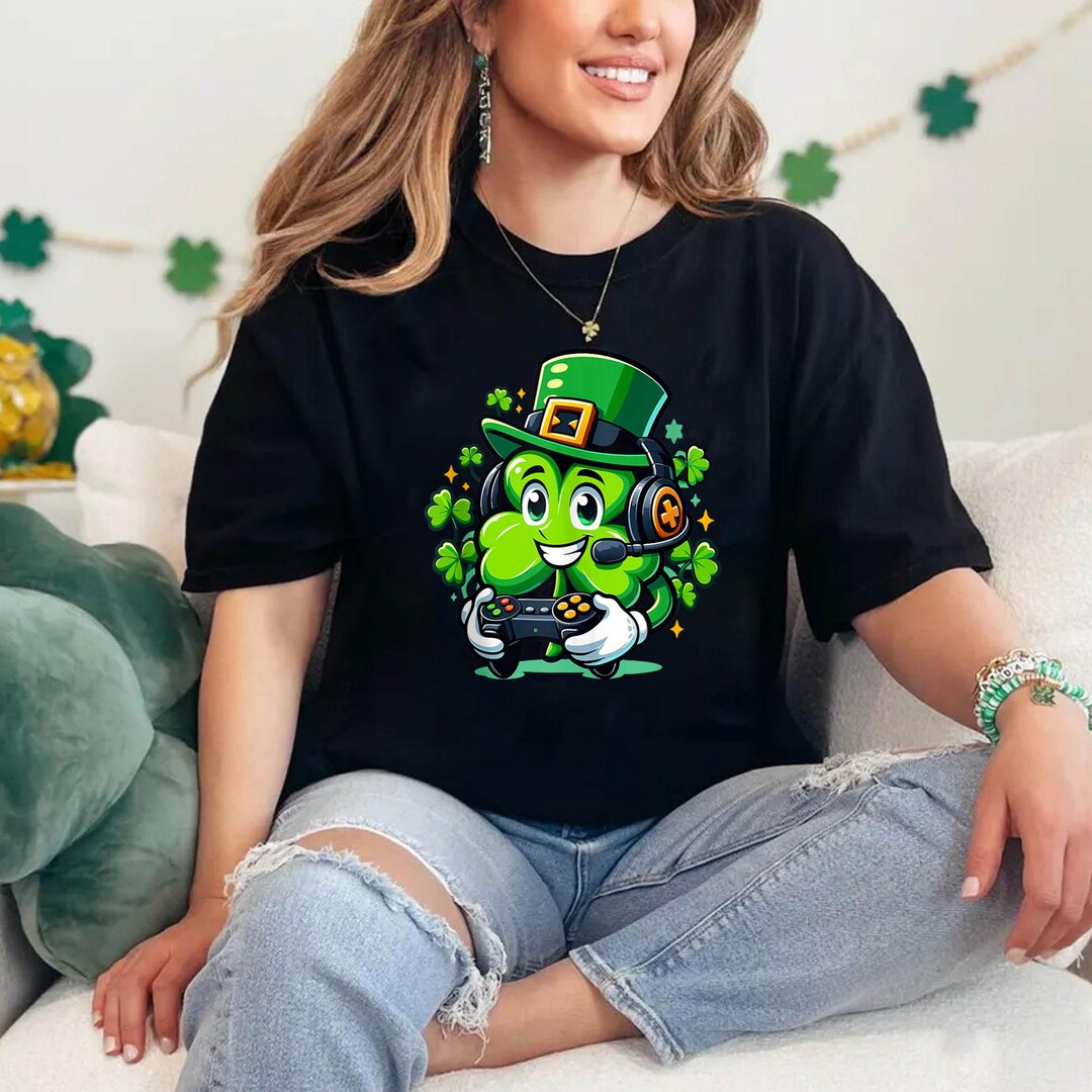 St. Patrick’s Day Gamer Png, Gamer Shamrock Png, Shamrock Irish Png ...