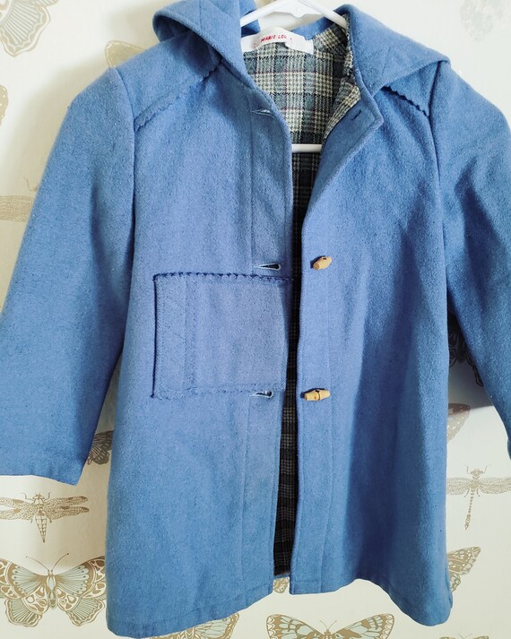 Vintage Adorable 1950s Blue Plaid Jacket Coat - Gem