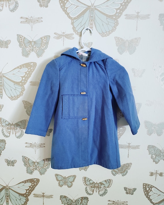 Vintage Adorable 1950s Blue Plaid Jacket Coat - Gem