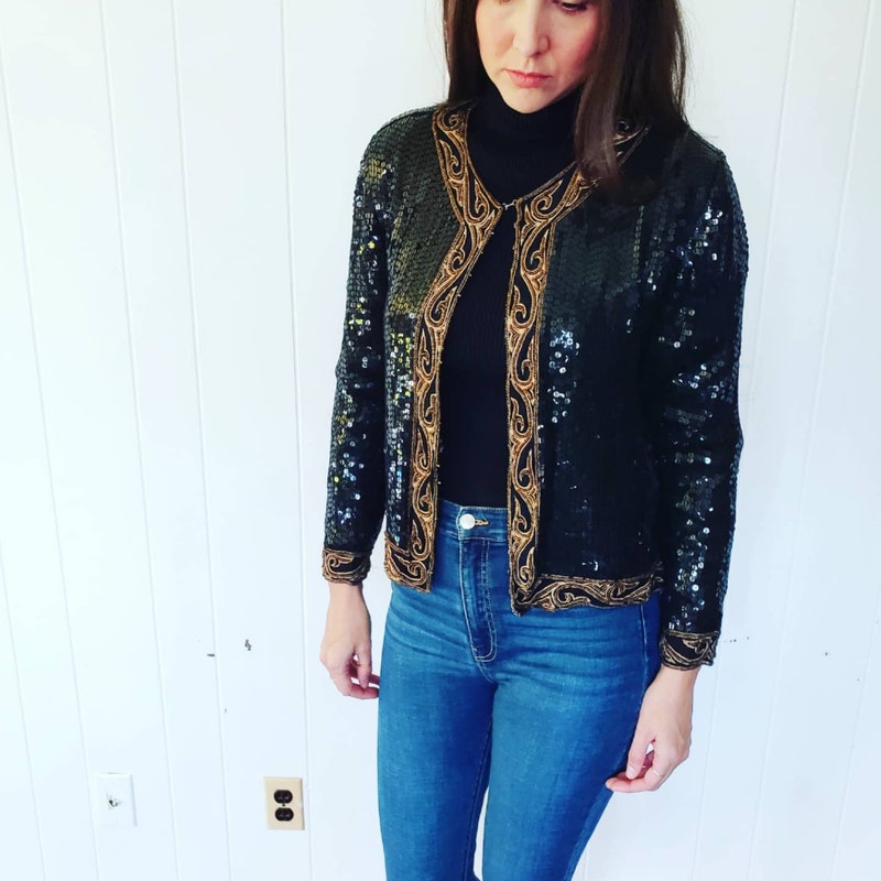 Multi Colored Sequin Jacket - Etsy