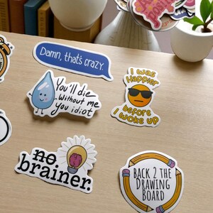 Sarcastic Stickers – Aesthetic Waterproof Vinyl Decals for Scrapbooks ...