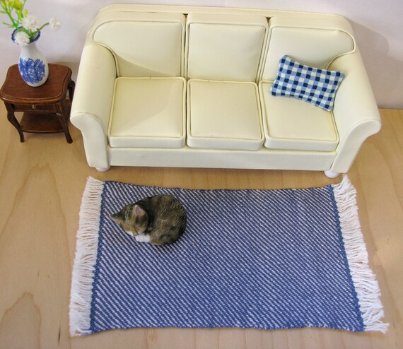 Miniature Handwoven Twill Rug Dollhouse Carpet Throw Rug - Etsy