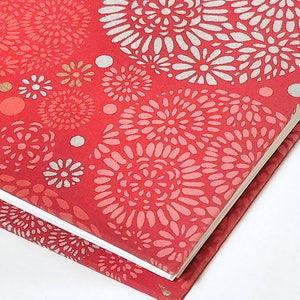 Red With Metallic Circles Writing Journal Red Journal Lay | Etsy