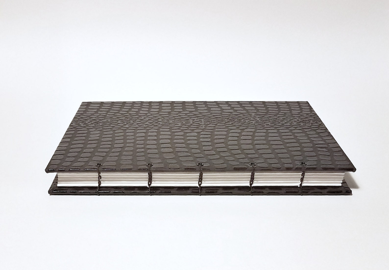 Black Faux Leather Journal Black Notebook Textured Journal | Etsy