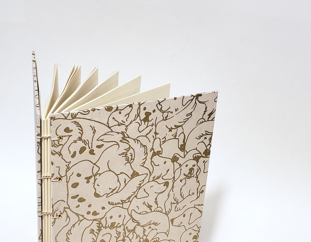 Dog Journal in Gold - Dog Notebook - Dog Sketchbook - Dog Lover Gift ...