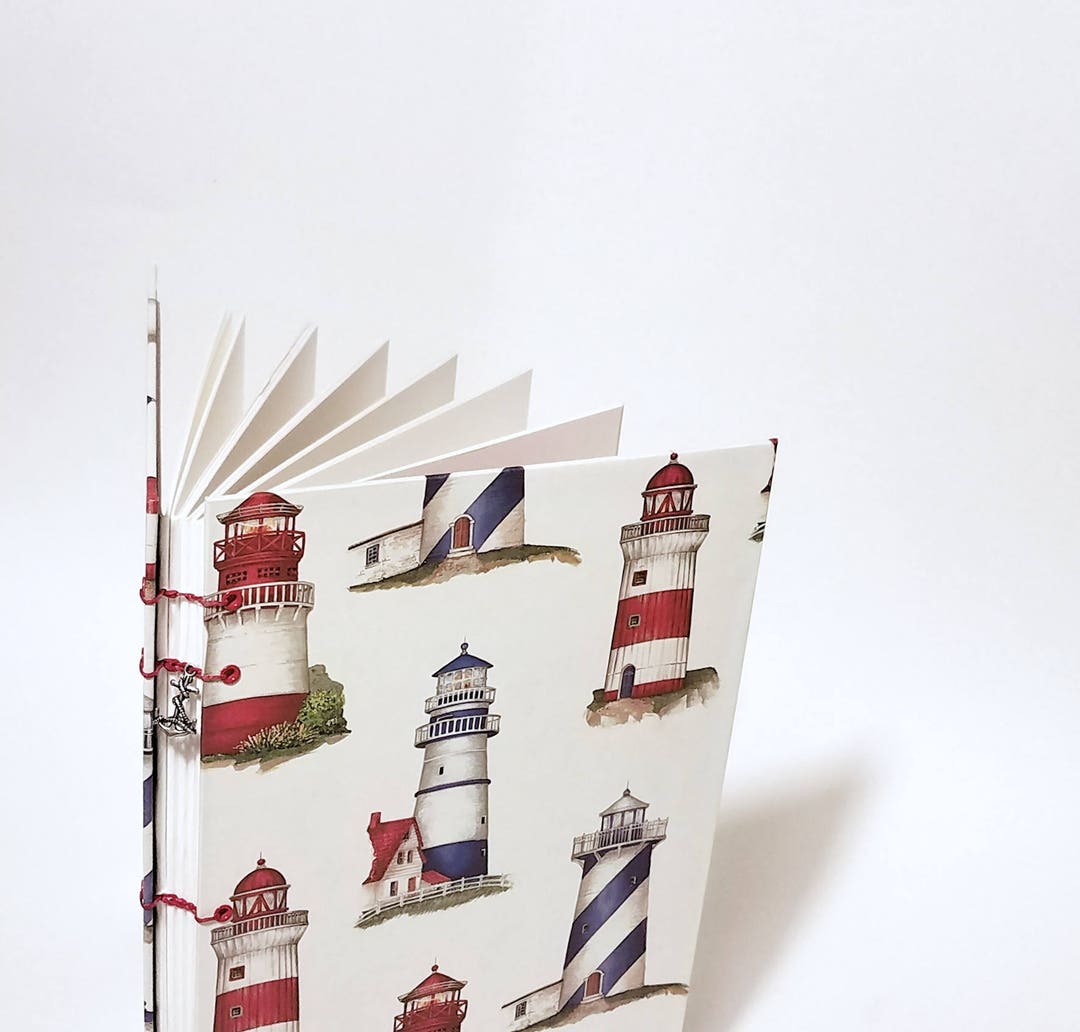 Lighthouse Coptic Bound Writing Journal - Nautical Journal - Nautical ...