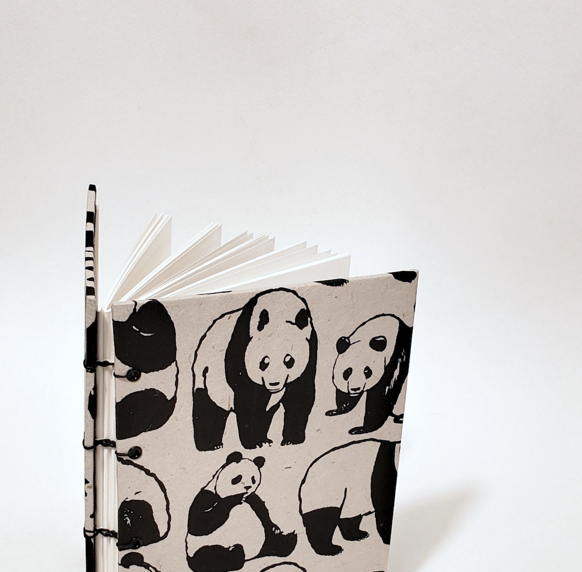 Panda bear journal animal notebook artist sketchbook | Etsy