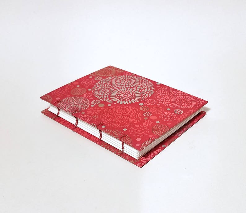 Red With Metallic Circles Writing Journal Red Journal Lay | Etsy