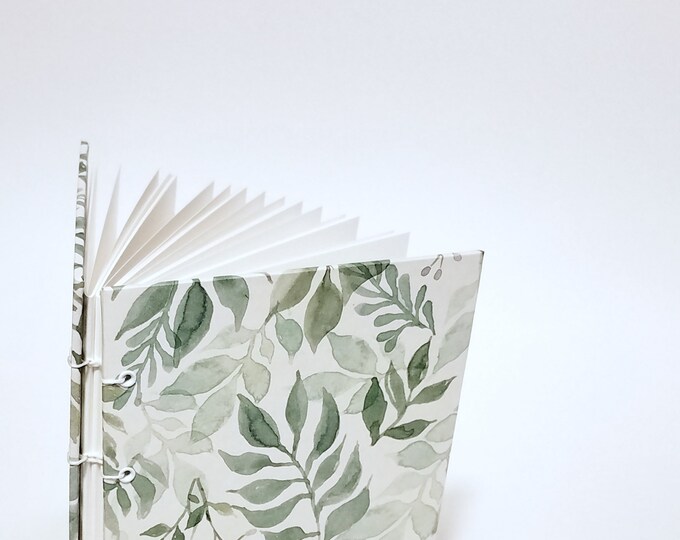 Greenery Coptic Stitch Writing Journal - Floral Journal - Gardening ...