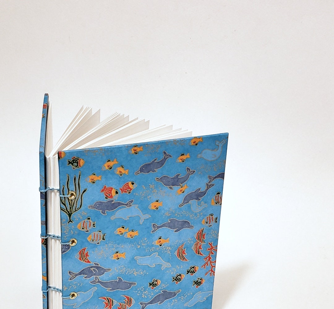 Japanese Underwater Creatures Journal - Washi Paper Notebook - Cute ...