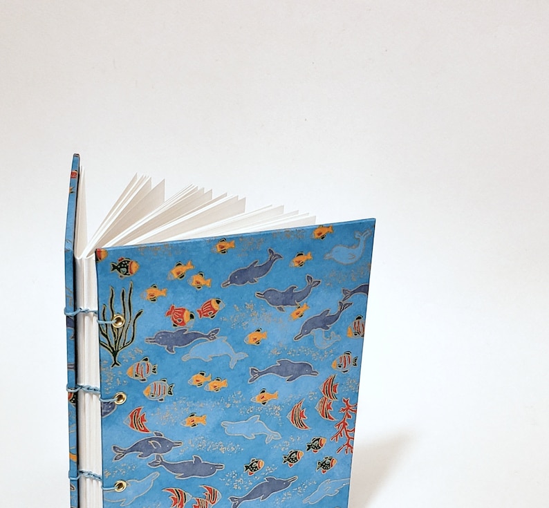 Japanese Underwater Creatures Journal Washi Paper Notebook - Etsy