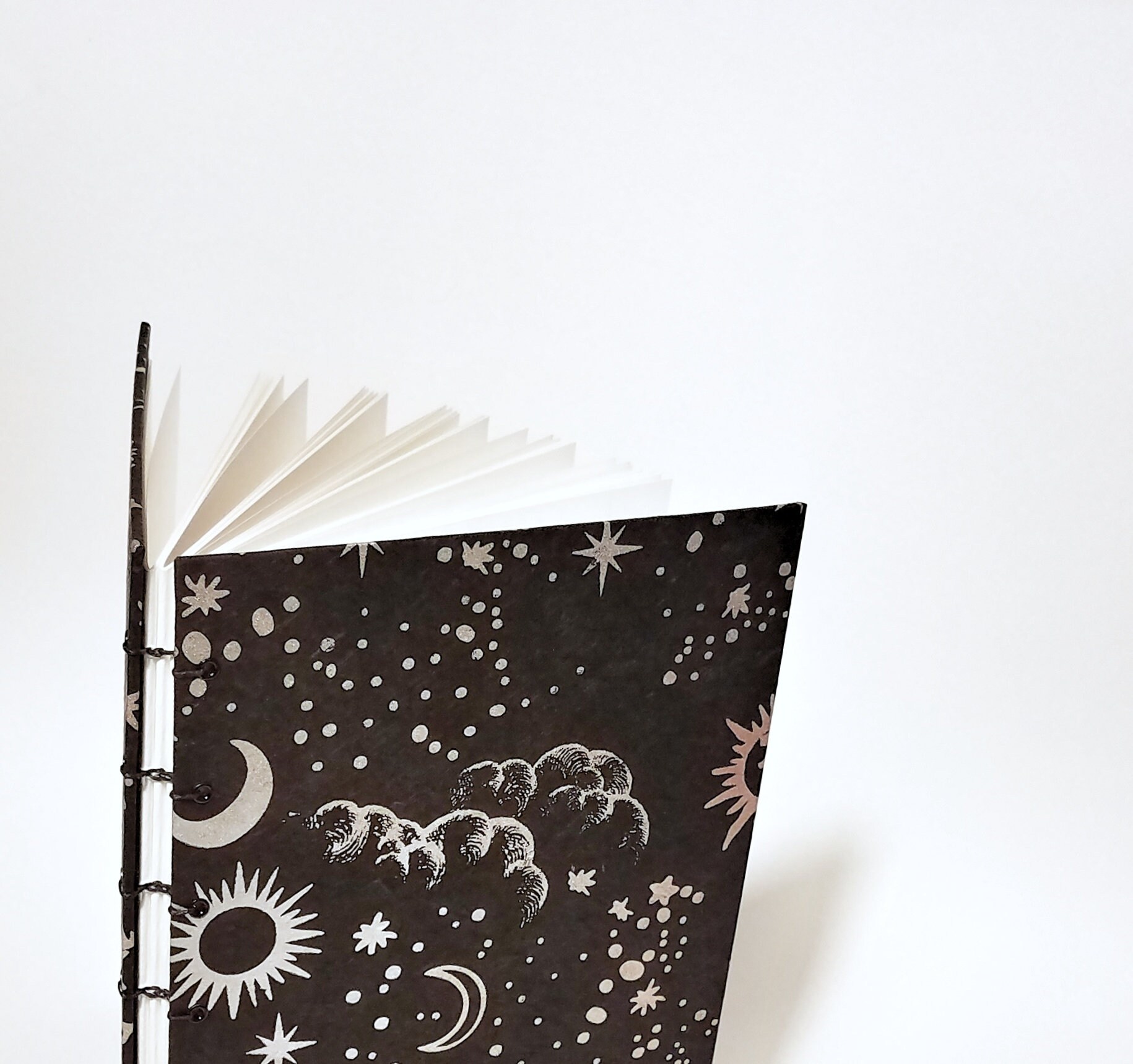 Sun and Moon Journal Black Journal Celestial Journal | Etsy