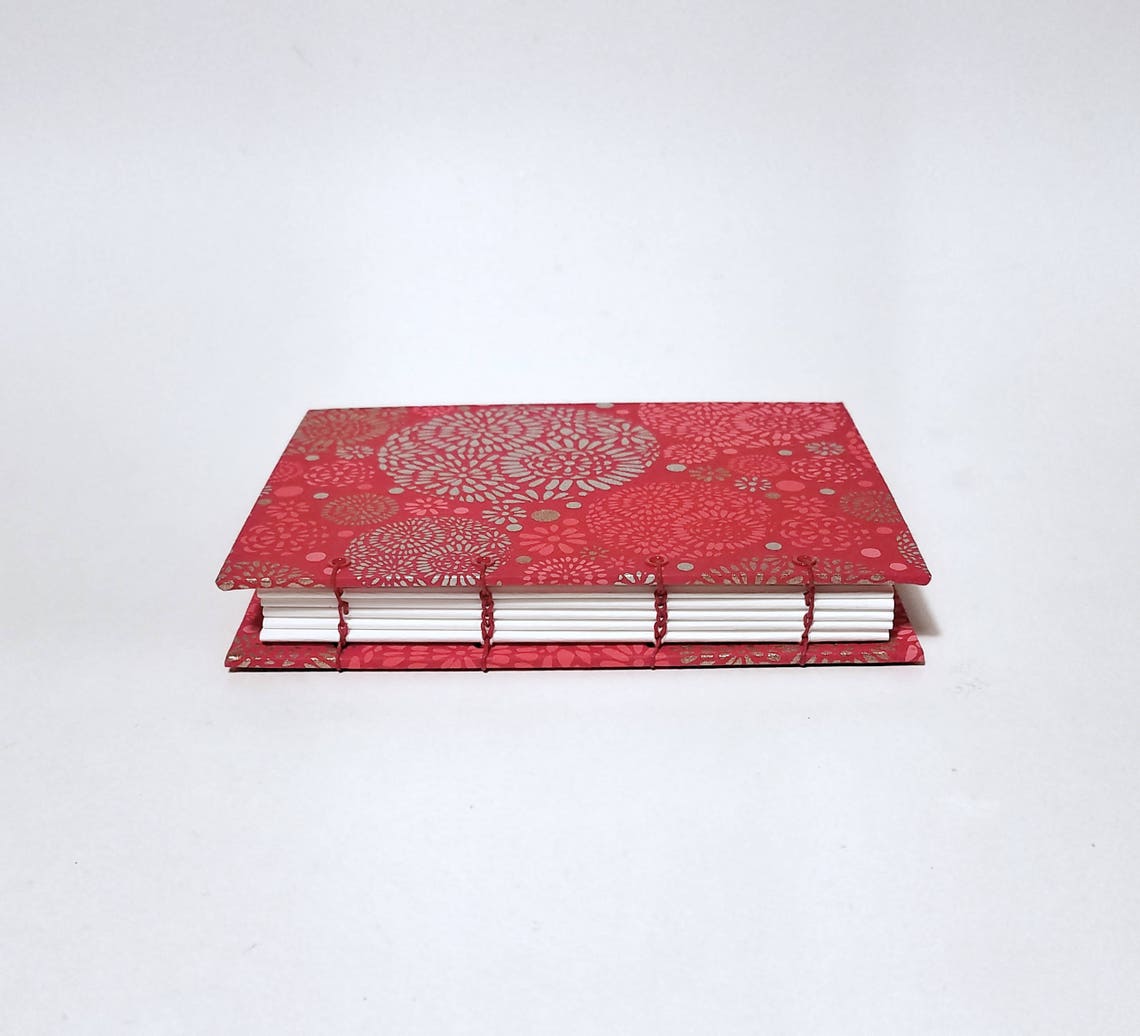 Red With Metallic Circles Writing Journal Red Journal Lay | Etsy