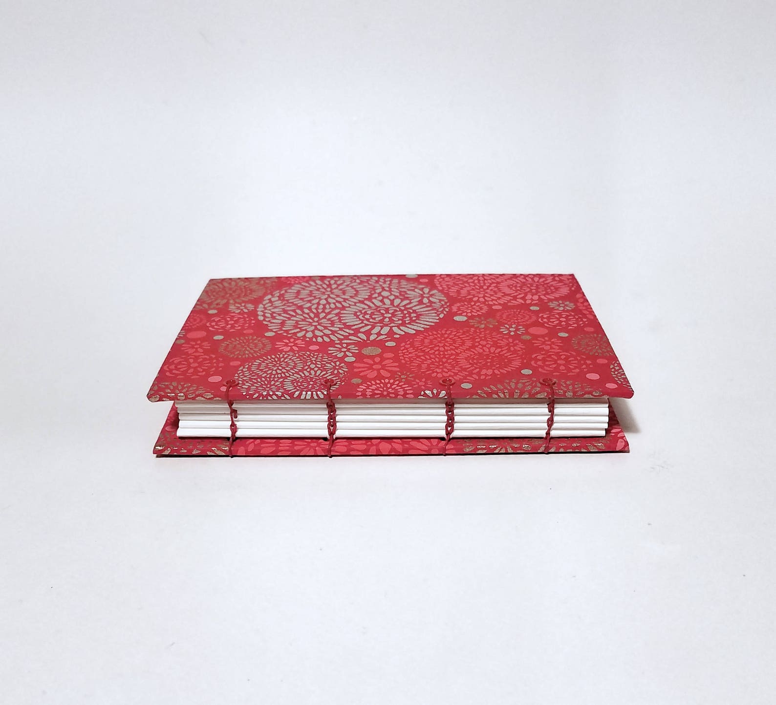 Red With Metallic Circles Writing Journal Red Journal Lay | Etsy