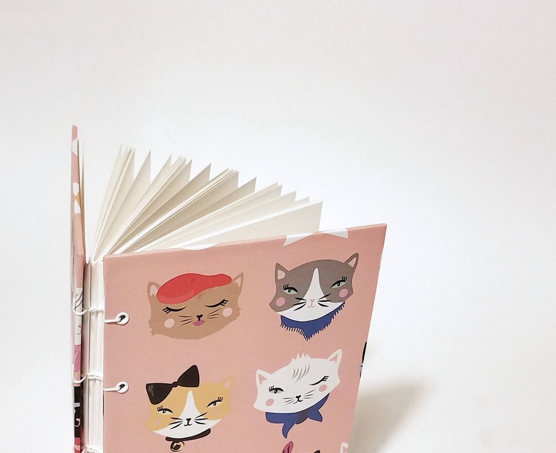 Cattitude Coptic Stitch Writing Journal - Cat Journal - Cat Notebook ...
