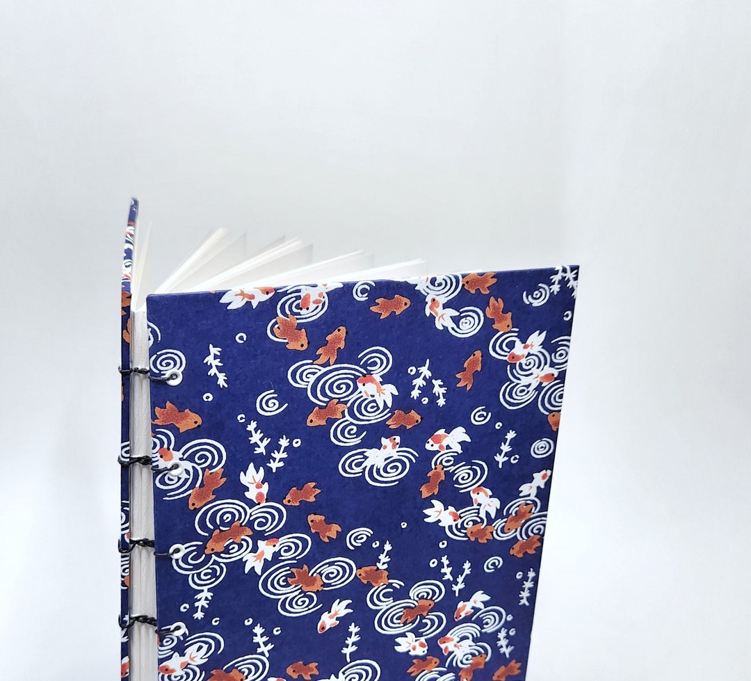 Japanese Koi Fish Journal in Navy Blue - Japanese Notebook - Japanese ...