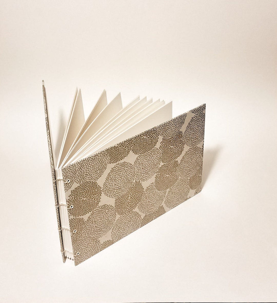 Cream With Gold Mums Wedding Guest Book - Reception Book - Gold Wedding ...