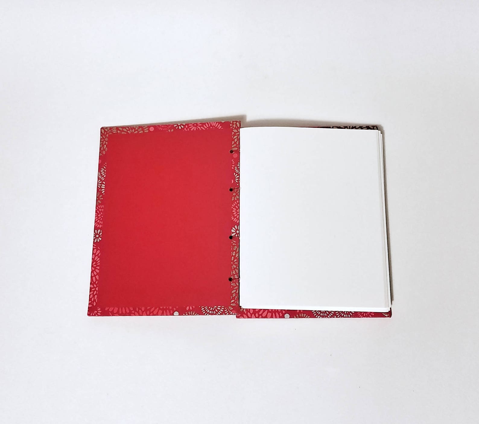 Red With Metallic Circles Writing Journal Red Journal Lay | Etsy