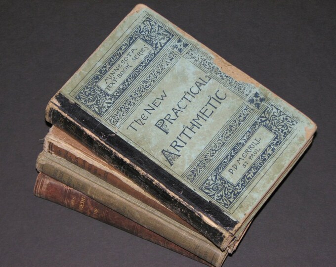 Lot 4 1800s Antique Arithmetic School Book Readers 1887 1895 - Etsy