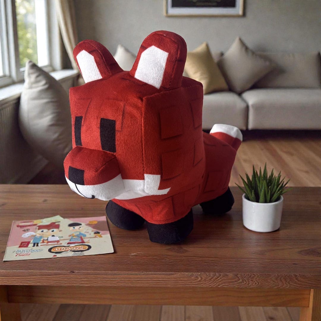Roblox Gubby Plush, Red Block Fox Plush Toy, Cube Animal Stuffed Doll ...