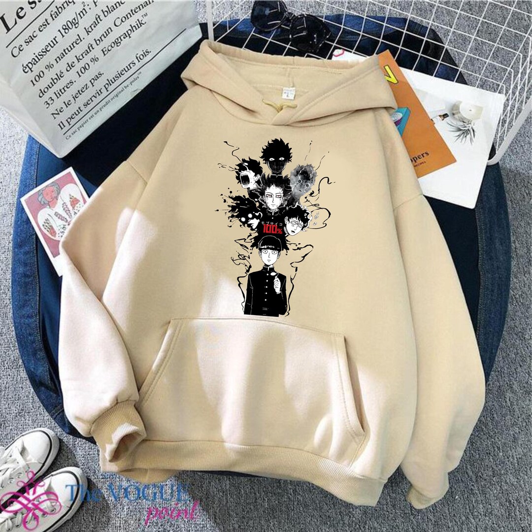 Unisex, Mob Psyhco 100 Hoodie, Psychohelmet Anime Hooded, Funny Shigeo ...