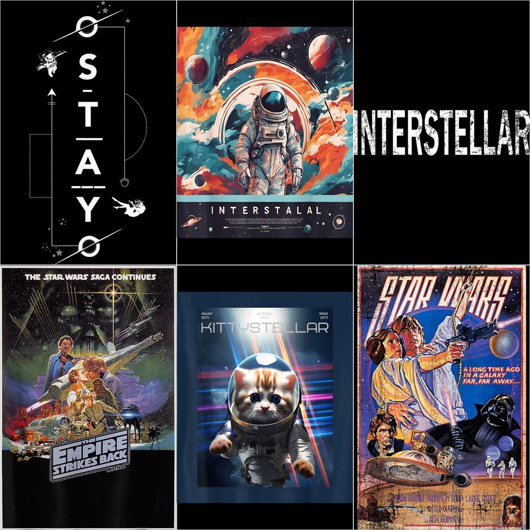 Interstellar Movie Poster Digital Download, Original Design, Printable Wall Art, Poster Wall Art ...