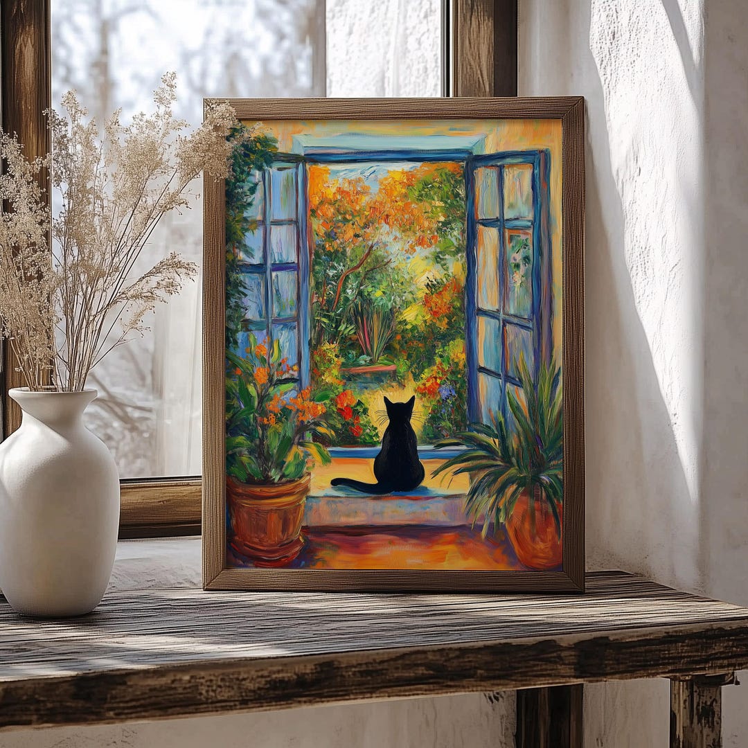 Henri Matisse Open Window Black Cat Print Matisse Exhibition Inspired ...