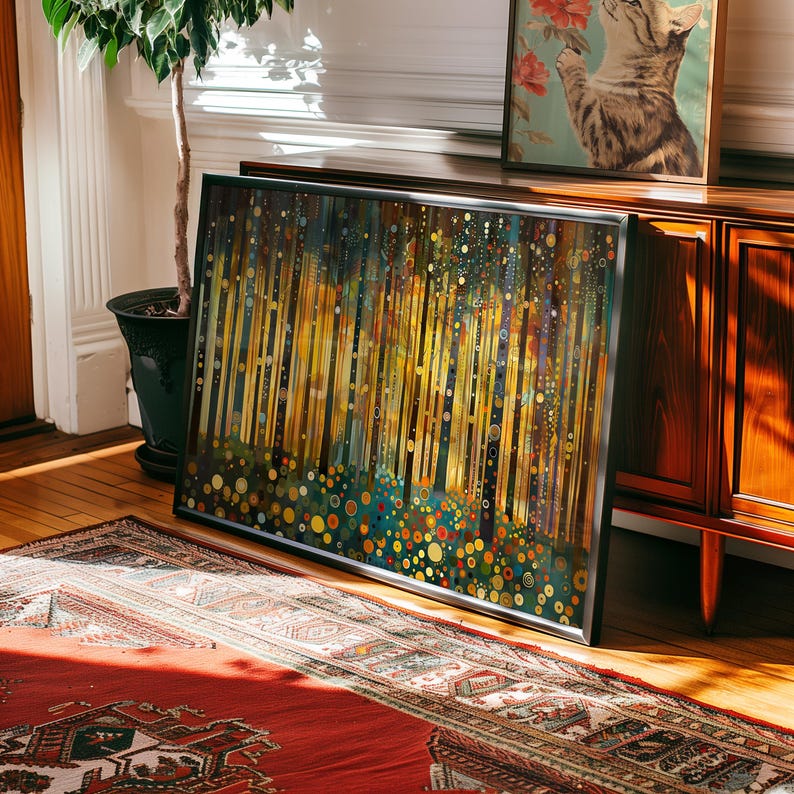 Gustav Klimt Birch Forest Print, Gustav Klimt Inspired Art, Gustav ...